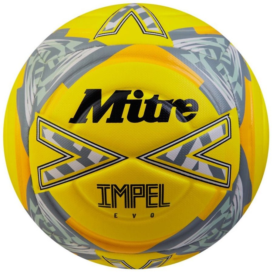 Mitre Impel Evo 24 football - Yellow/Silver/Black – Mitre Sports Australia