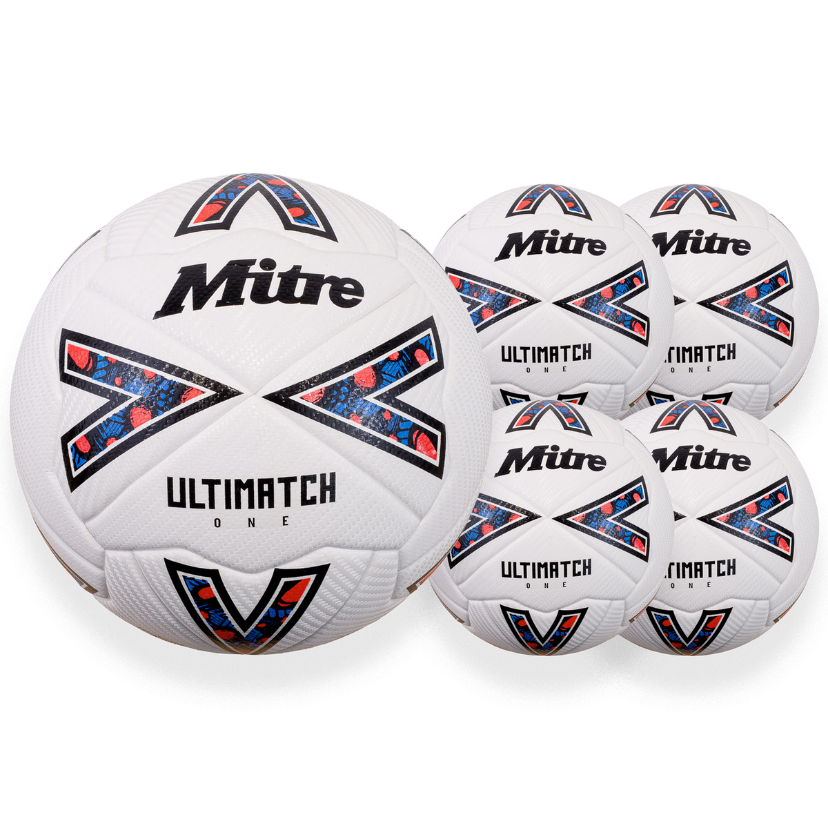 Mitre Ultimatch One 24 white football - 5 ball pack – Mitre Sports ...