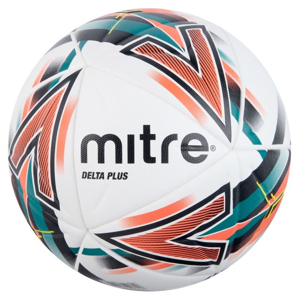 Mitre Delta Plus Football - White/Black/Orange – Mitre Sports Australia